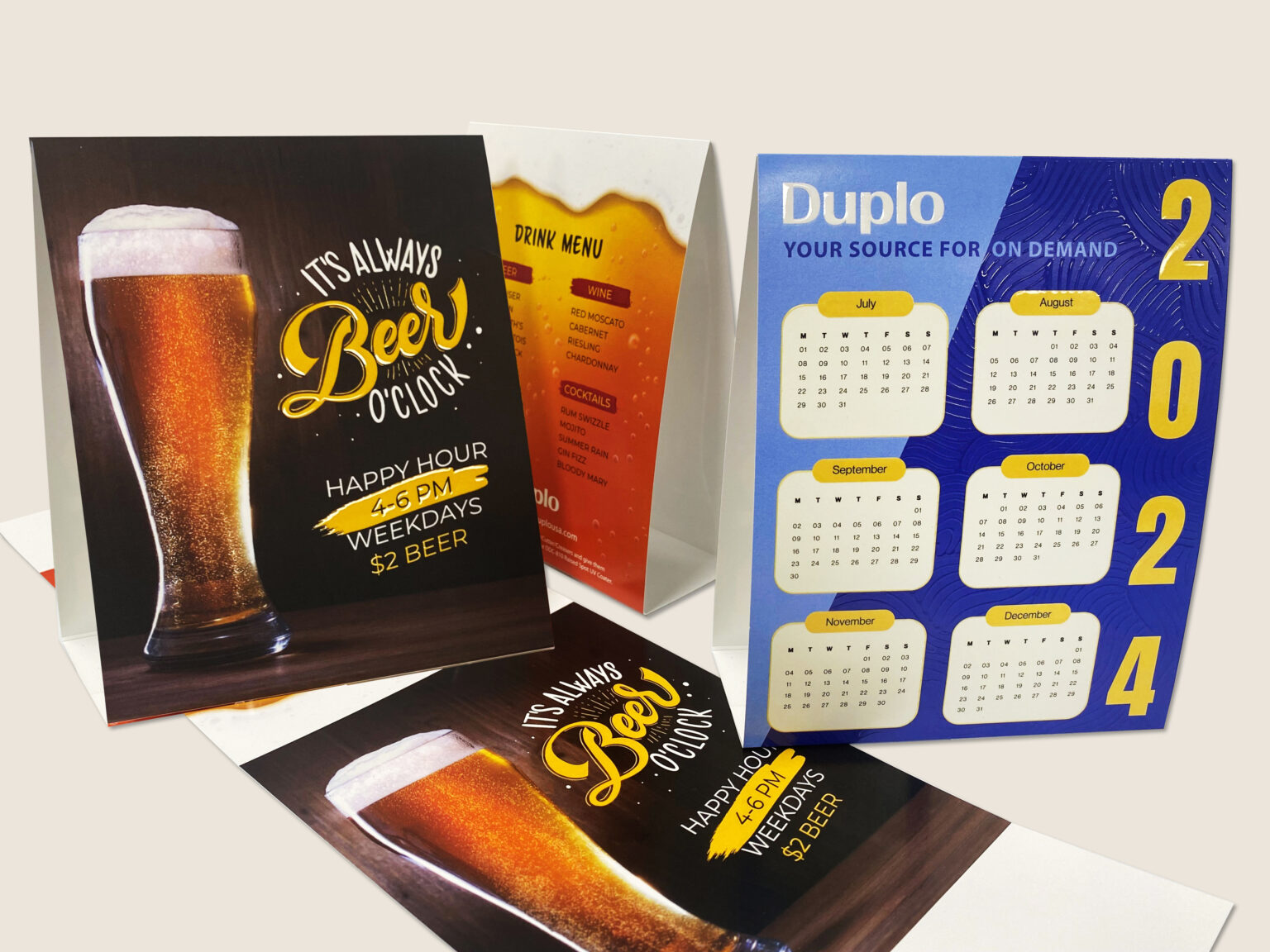 Produce Custom Table Tent Cards In-House | Duplo USA