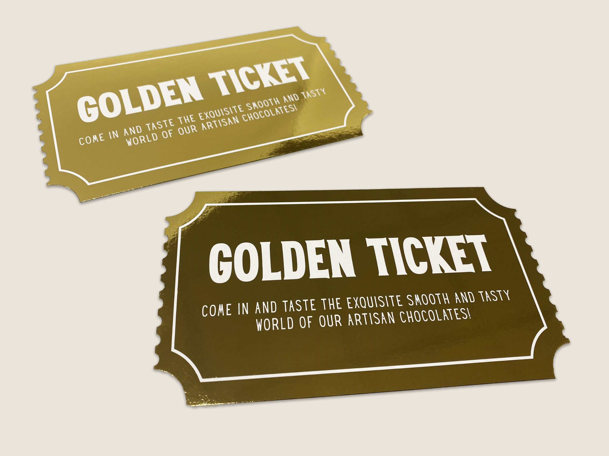 Create gold foil tickets | Duplo USA